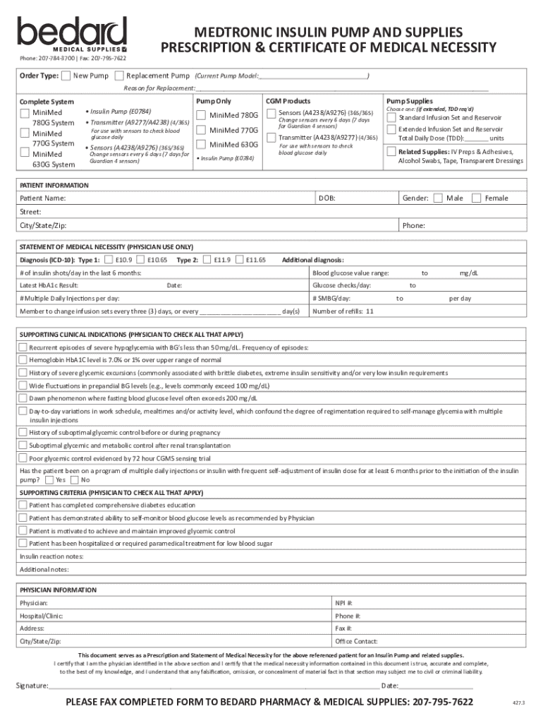 Fillable Online Medtronic MiniMed 780G Order - Southeast Diabetes Fax ...