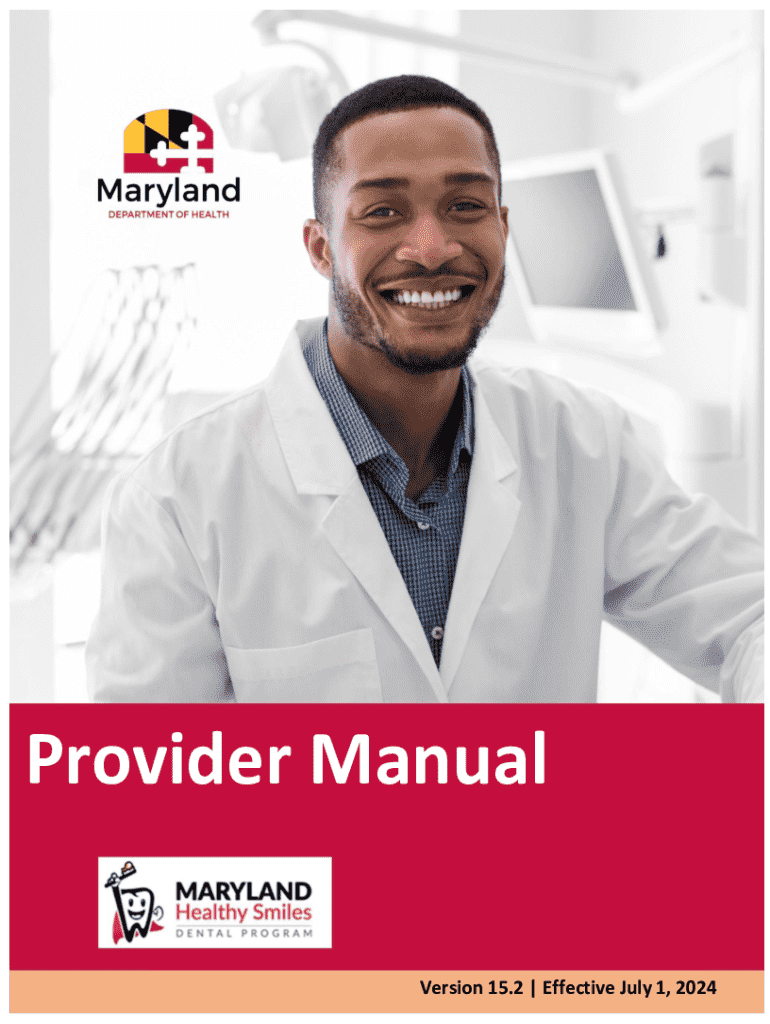 Fillable Online Maryland Healthy Smiles Dental Program Provider Manual ...