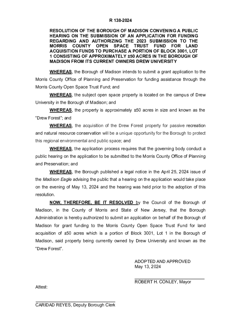 Fillable Online Madison Council Approves Grant Application to Build Six ... Fax Email Print ...