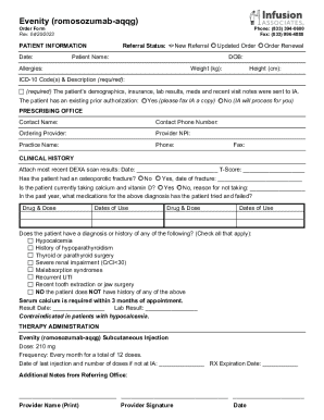 Fillable Online Evenity (romosozumab-aqqg) Order Form - Referral ...