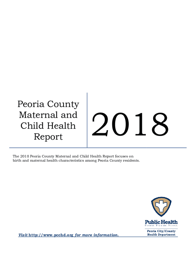 Fillable Online The 2018 Peoria County Maternal and Child Health Report ...