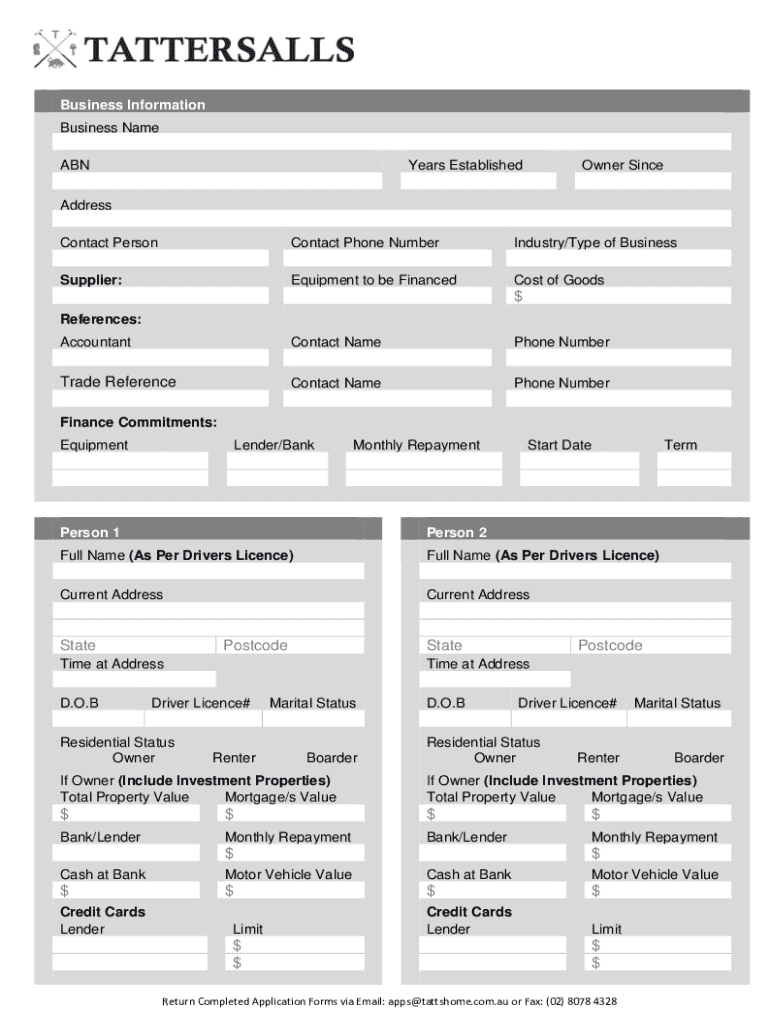 Fillable Online $ Trade Reference State Postcode ... Fax Email Print ...