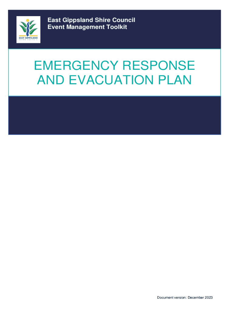 Fillable Online Emergency Response and Evacuation Plan - East Gippsland Shire Council 2023 Fax ...