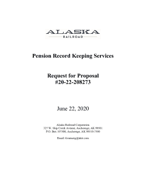 Fillable Online Request for Proposal for Pension Record Keeping ...