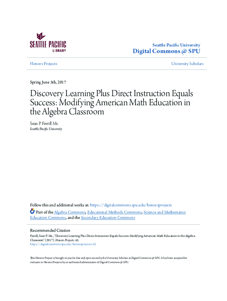 Fillable Online "An Exploration of Math Trauma Through Ability Grouping ...