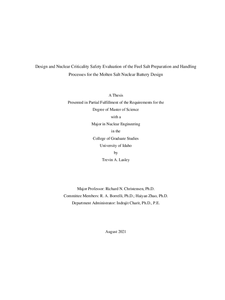 Fillable Online Design and Nuclear Criticality Safety Evaluation of the ...