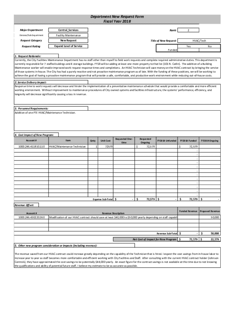 Fillable Online Service Request Form - Office of Facilities Operations ...