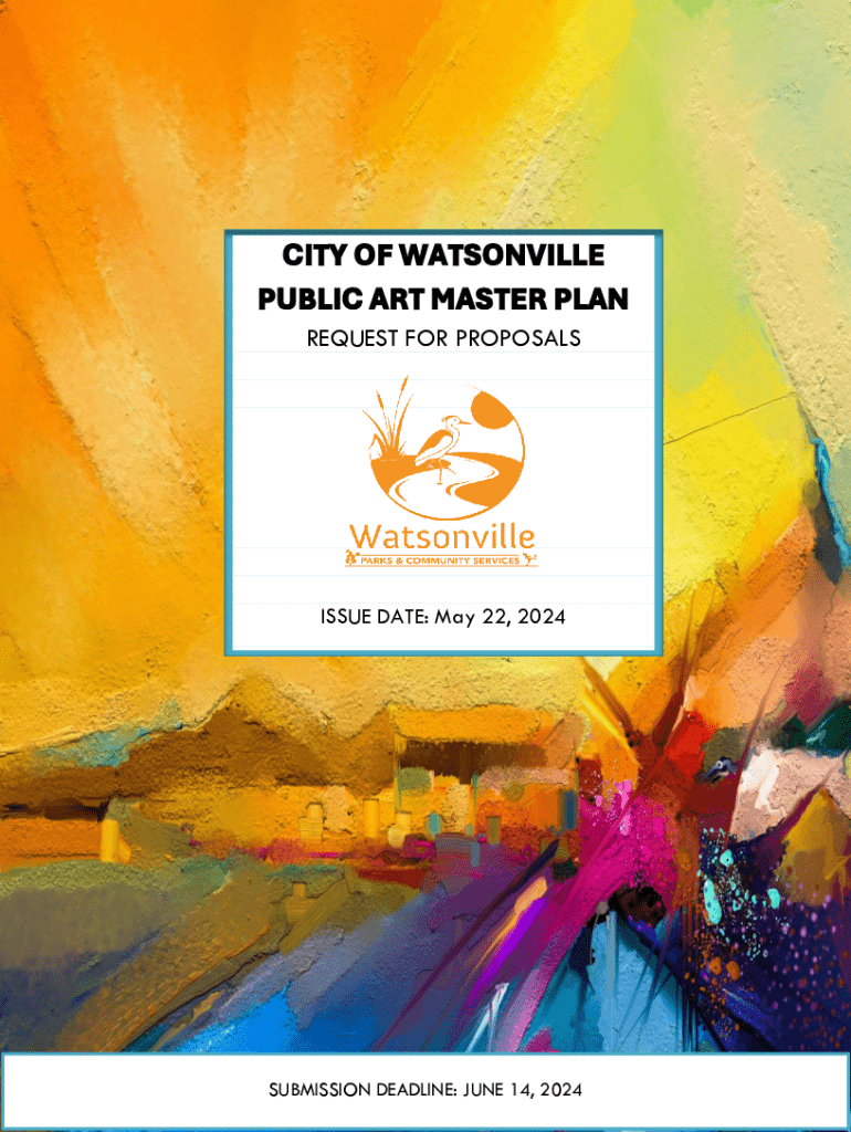 Fillable Online city of watsonville public art master plan - request for proposals Fax Email ...