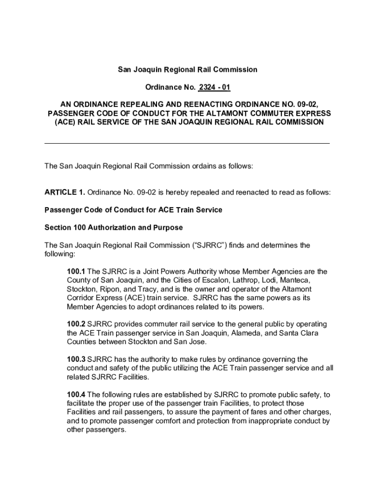 Fillable Online 100.1 The SJRRC is a Joint Powers Authority whose ...