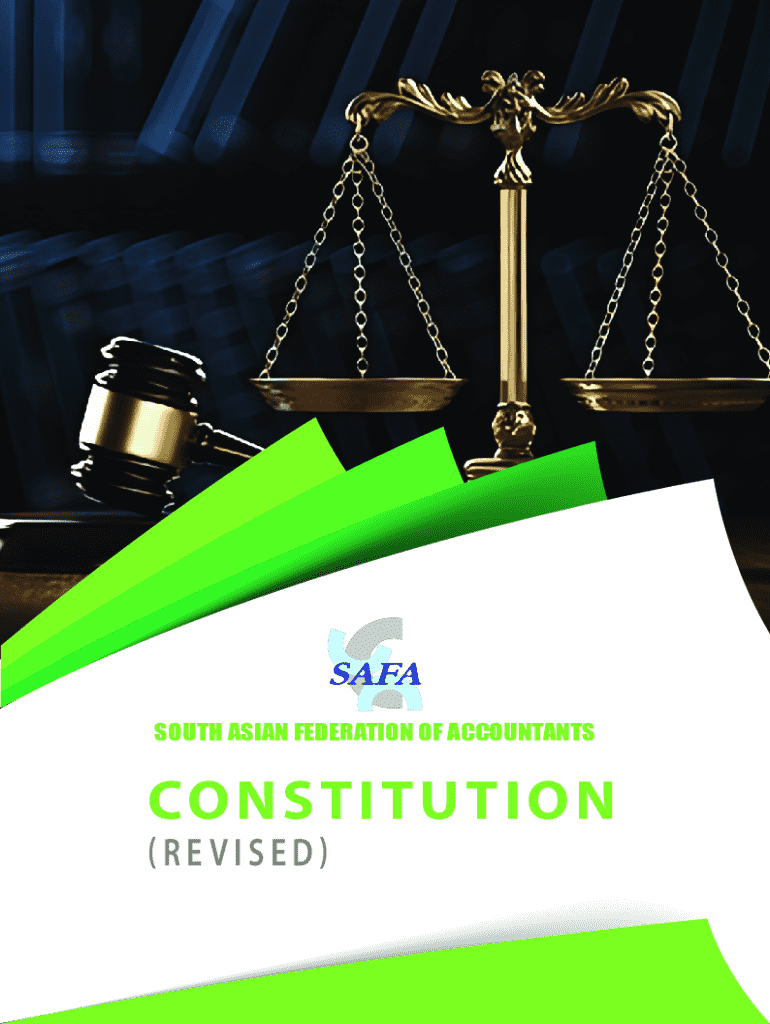 Fillable Online Revised Constitution of South Asian Federation of ...