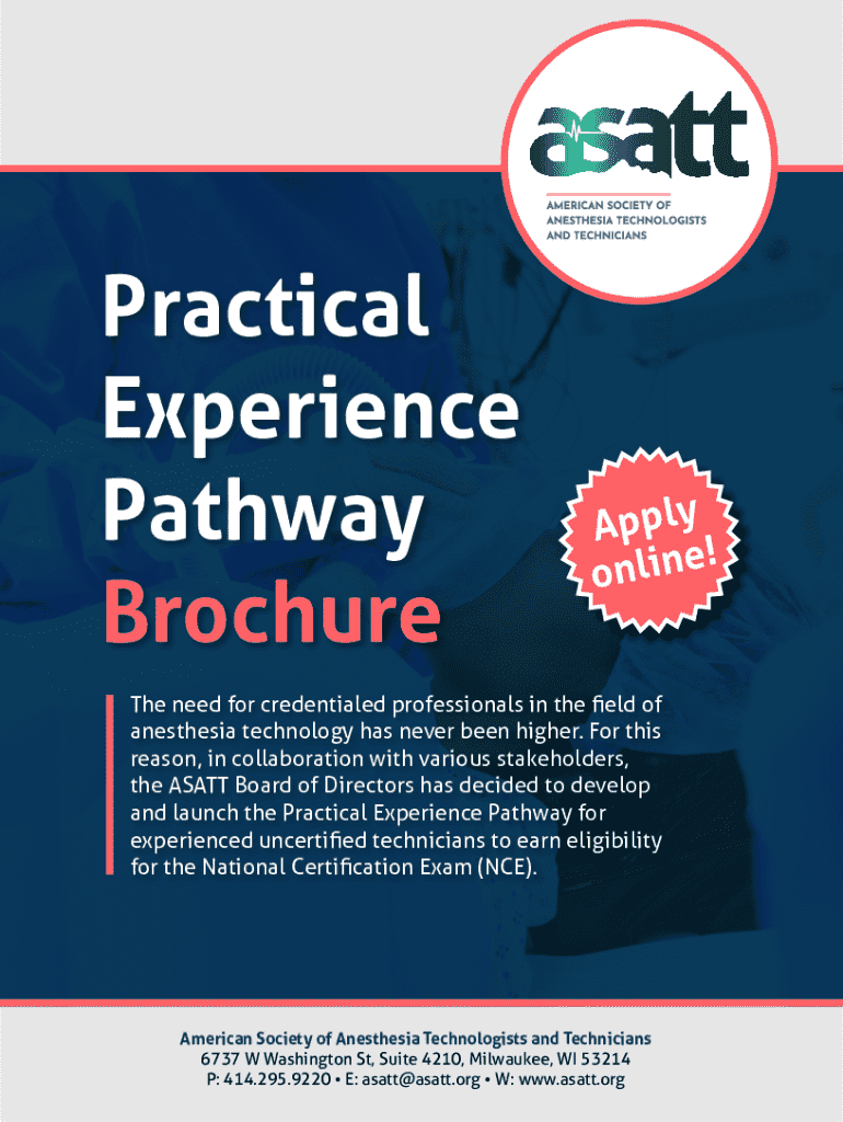 Fillable Online Practical Experience Pathway for Anesthesia ...
