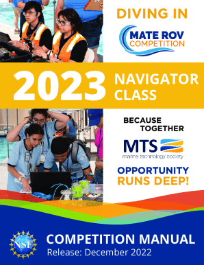 Fillable Online 2023 Mate Rov Competition: Navigator Class Manual for ...
