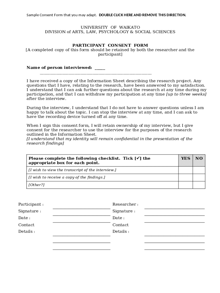 Ethics Consent - Template Doc Template | pdfFiller