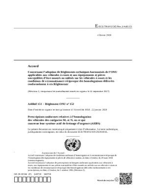 E/ECE/TRANS/505/Rev.3/Add.151 Doc Template | pdfFiller