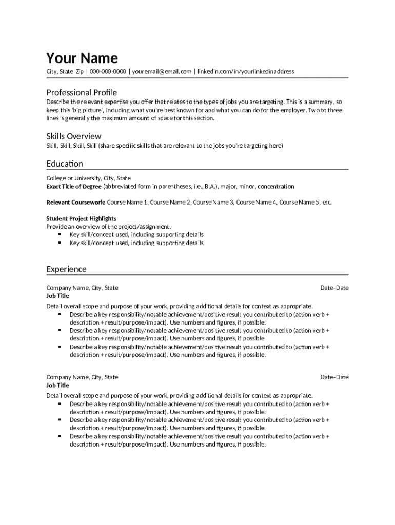 How To Write a Targeted Resume: Tips and Example Doc Template | pdfFiller