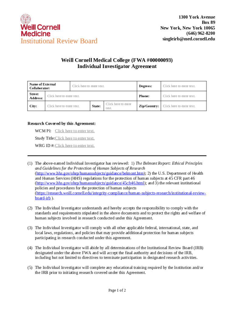 Weill Cornell Medical College (FWA #00000093) - research weill cornell ...