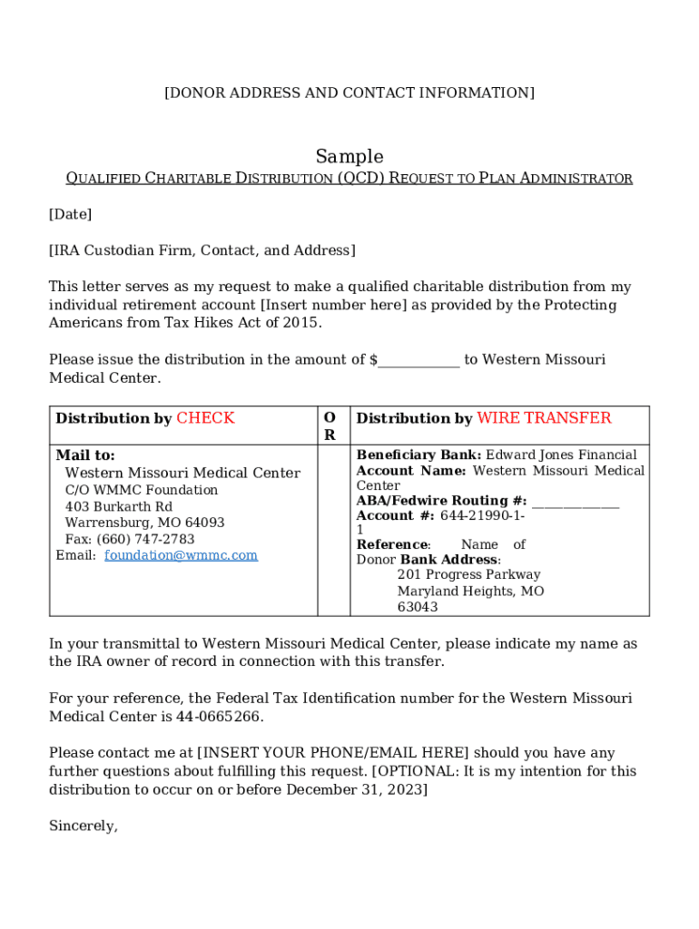 Sample IRA Letter Doc Template | pdfFiller