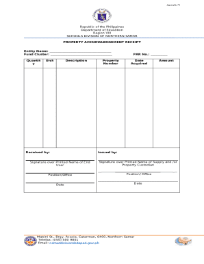 PAR- - Northern Samar - deped Doc Template | pdfFiller