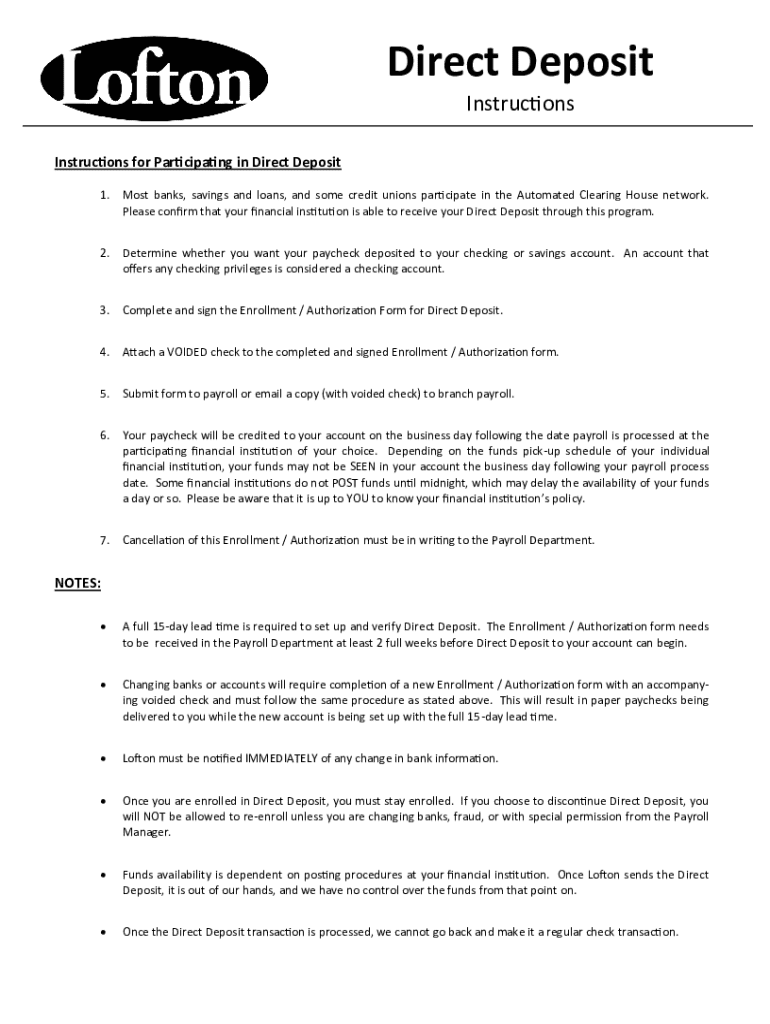 Fillable Online What\'s the Deal with Early Direct Deposit? Fax Email ...