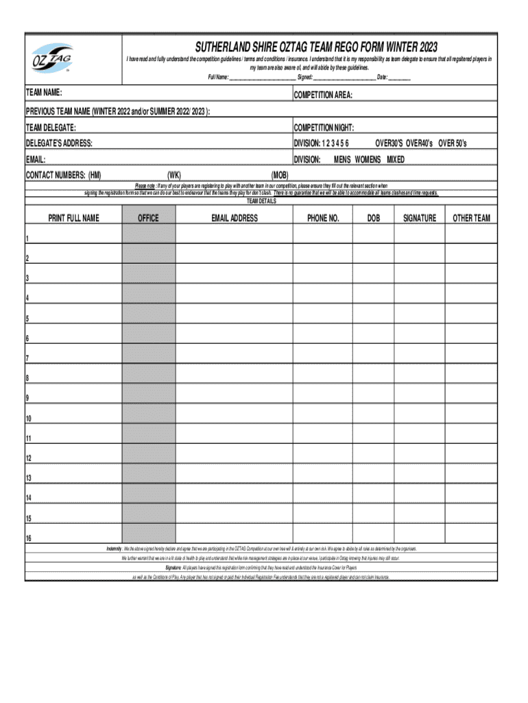 Fillable Online SUTHERLAND-SHIRE-REGO-FORM-WINTER-2023-2.pdf Fax Email ...