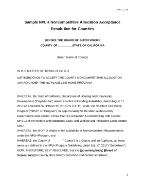 Sample NPLH Noncompetitive Allocation Acceptance ... Doc Template | pdfFiller