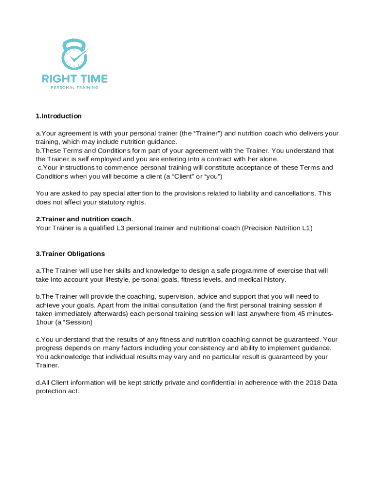 Personal Trainer Consultation : What It Is and Why ... Doc Template ...