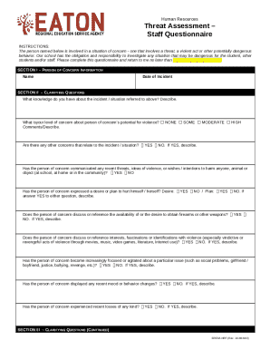 Threat Assessment Teams: Workplace and School Violence ... Doc Template ...