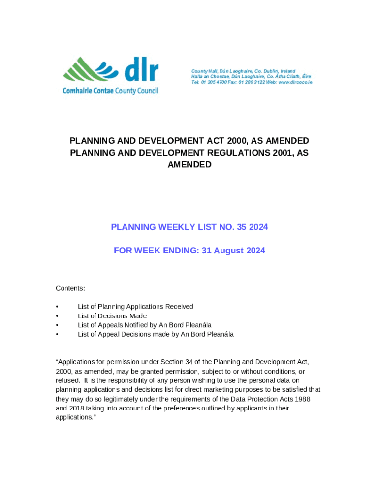 Planning and Development Regulations - assets. Doc Template | pdfFiller