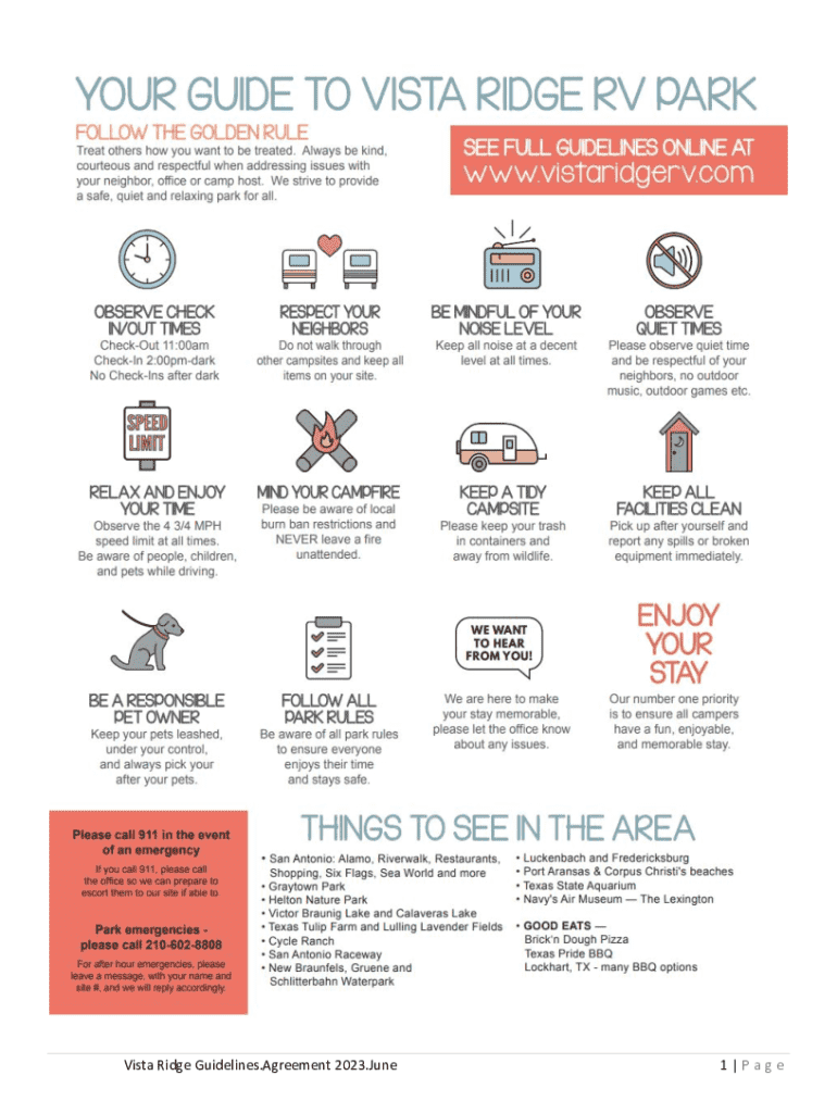 Fillable Online RV Resort & Tiny Homes Nashville, TN I Piney River RV ...