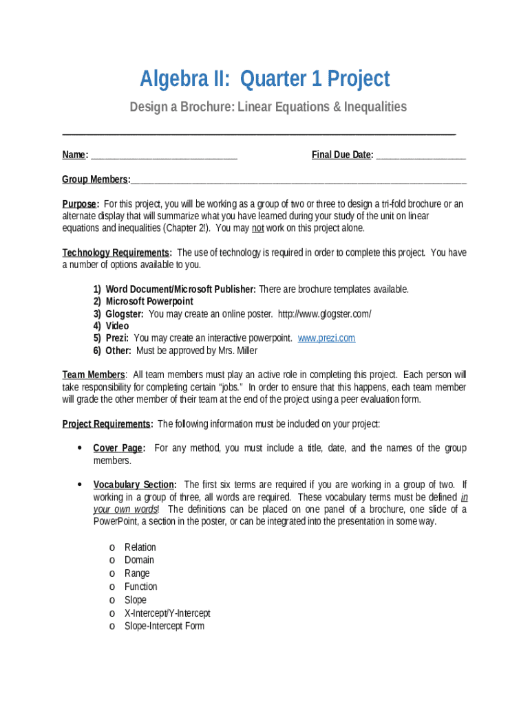 end of semester test algebra 2b Doc Template | pdfFiller
