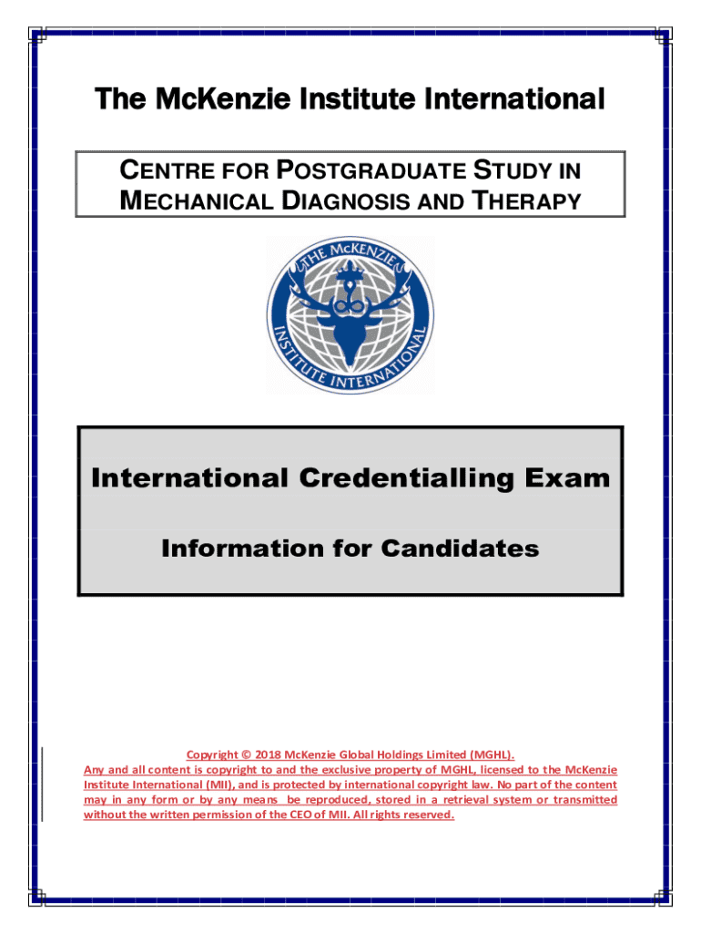 Fillable Online Robin McKenzie Institute Canada: Welcome Fax Email Print - pdfFiller