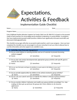 Expectations, Activities & Feedback Implementation Guide ... Doc ...