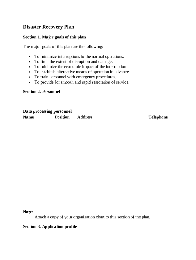 What is a disaster recovery plan (DRP)?Definition from ... Doc Template ...