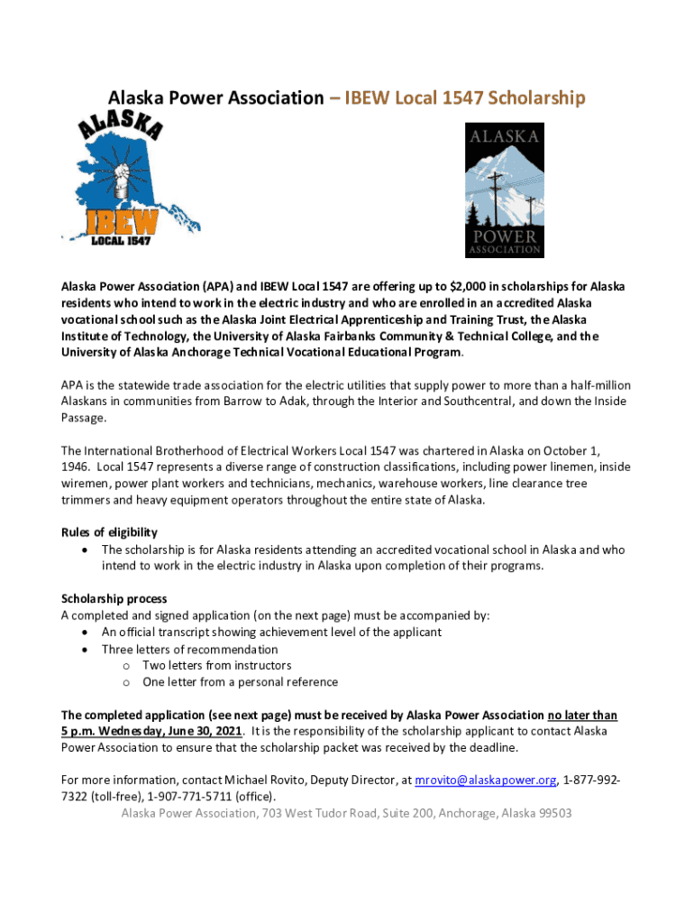 Fillable Online Fillable Online Alaska Power Association IBEW Local ...