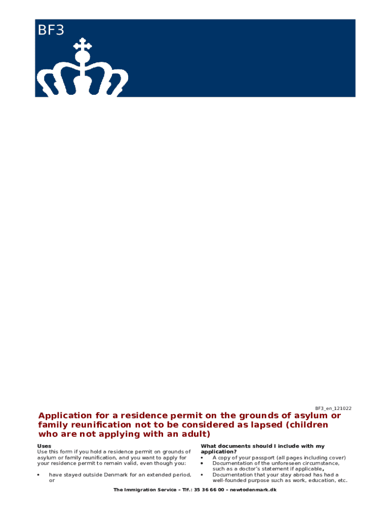 BF3 Application Doc Template | pdfFiller