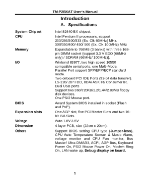 System Chipset Doc Template | pdfFiller