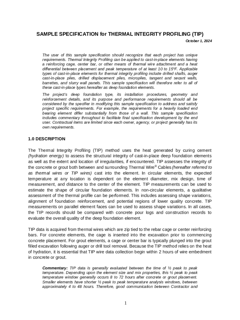 sample specification for thermal integrity profiling - NET Doc Template ...