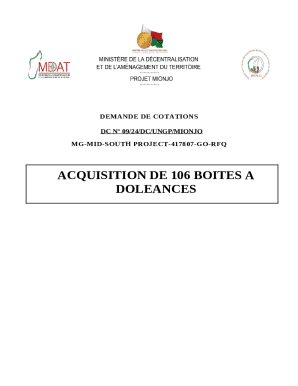 Lettre de Cotation Doc Template | pdfFiller