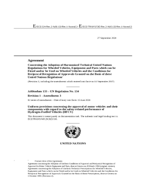 Addendum 133 UN Regulation No Doc Template | pdfFiller