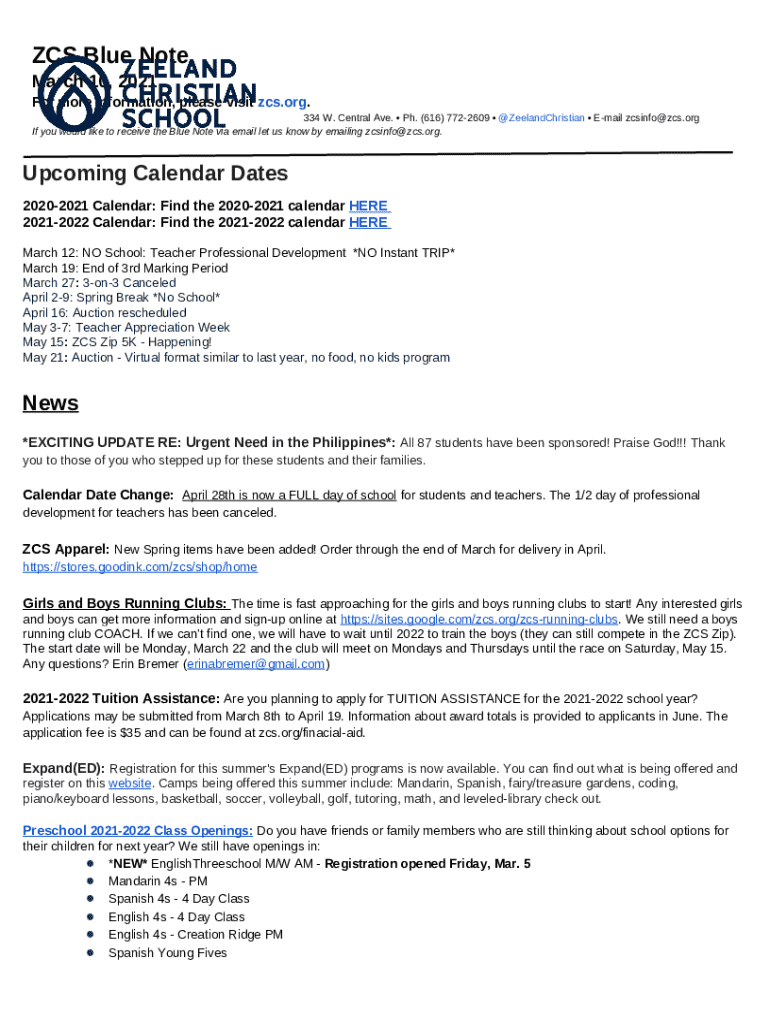 School Calendar and Activities for School Year 2021-2022 Doc Template ...