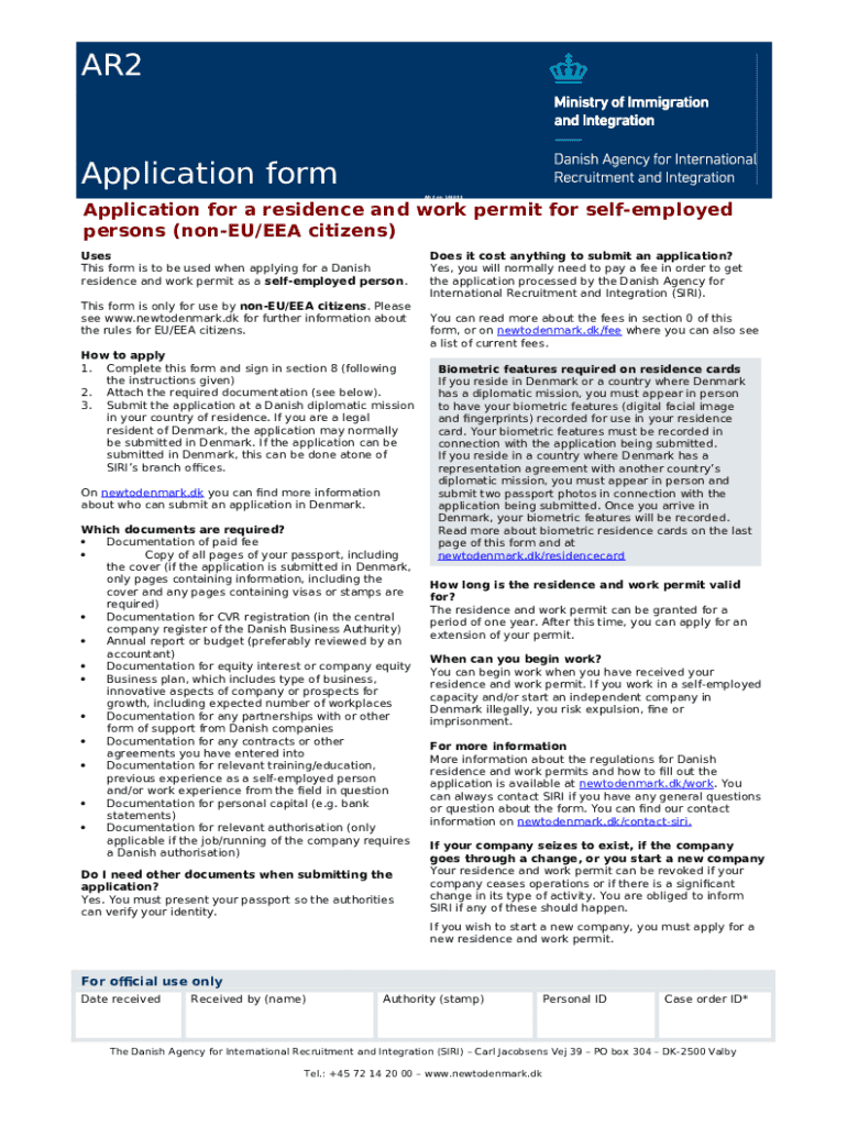 Residence and work permits for non EU-citizens Doc Template | pdfFiller