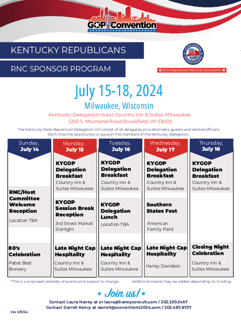 Fillable Online The RNC starts today. Here\'s what you need to know Fax ...