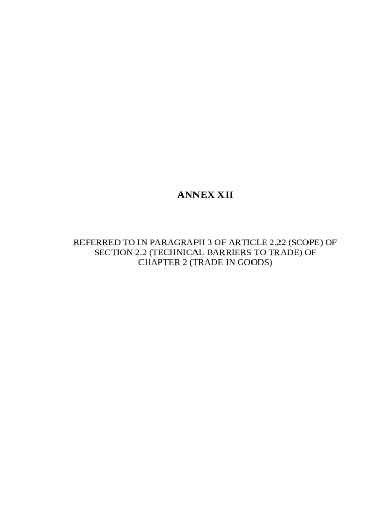 Chapter 8: Technical Barriers to Trade - Read the TPP Doc Template ...