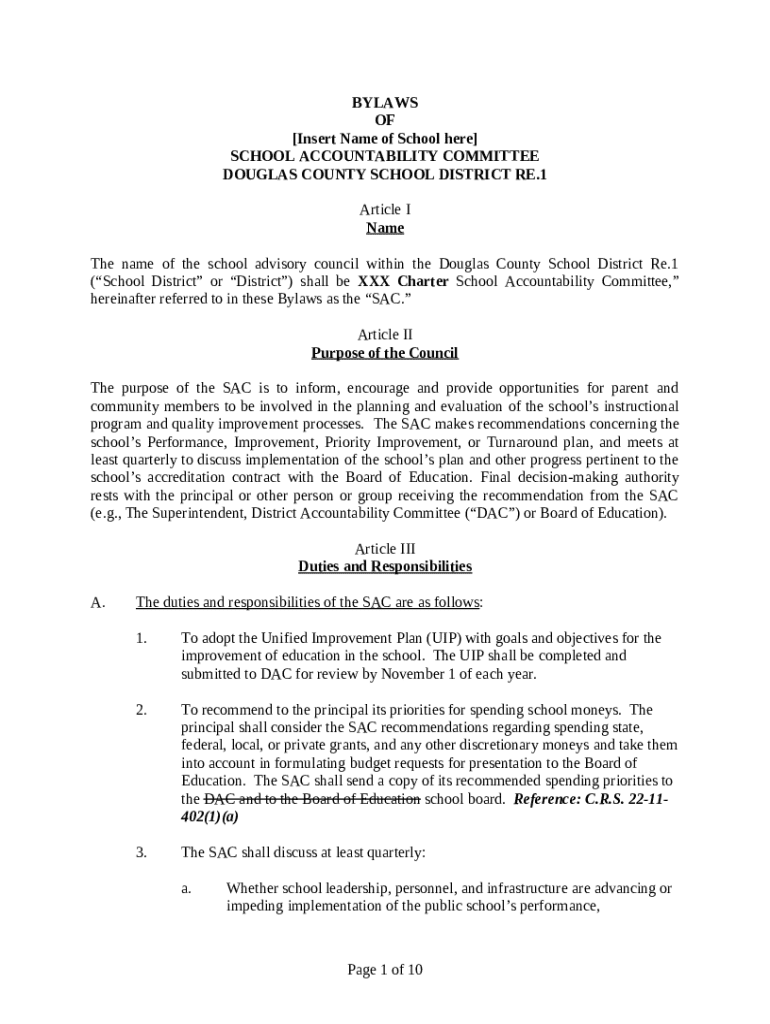 School Accountability Committee (SAC) Doc Template | pdfFiller
