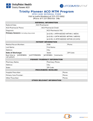 MTM Referral Doc Template | pdfFiller