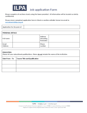 ILPA application Doc Template | pdfFiller