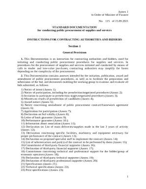 instructions for contracting authorities and bidders Doc Template | pdfFiller