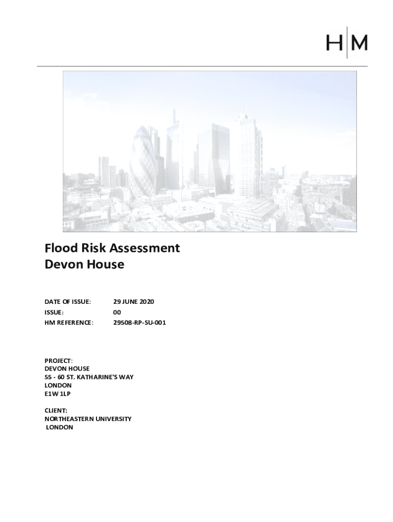 Fillable Online Flood Risk Assessment. DEVON HOUSE Fax Email Print - pdfFiller