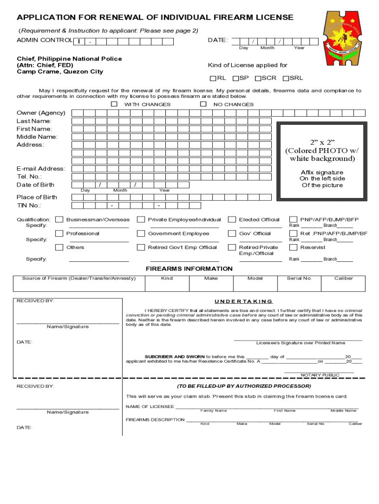 Fillable Online Philippines Firearm FormFill Out and Use This PDF Fax Email Print - pdfFiller