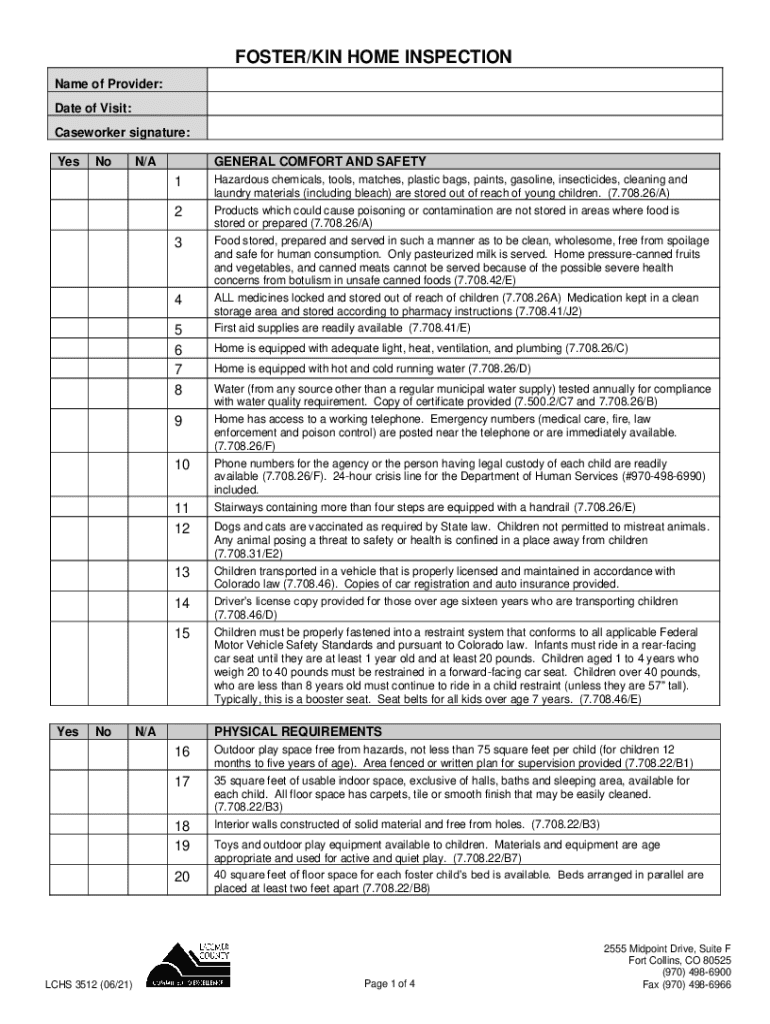 Fillable Online What To Expect In The Foster Home Inspection Process ...